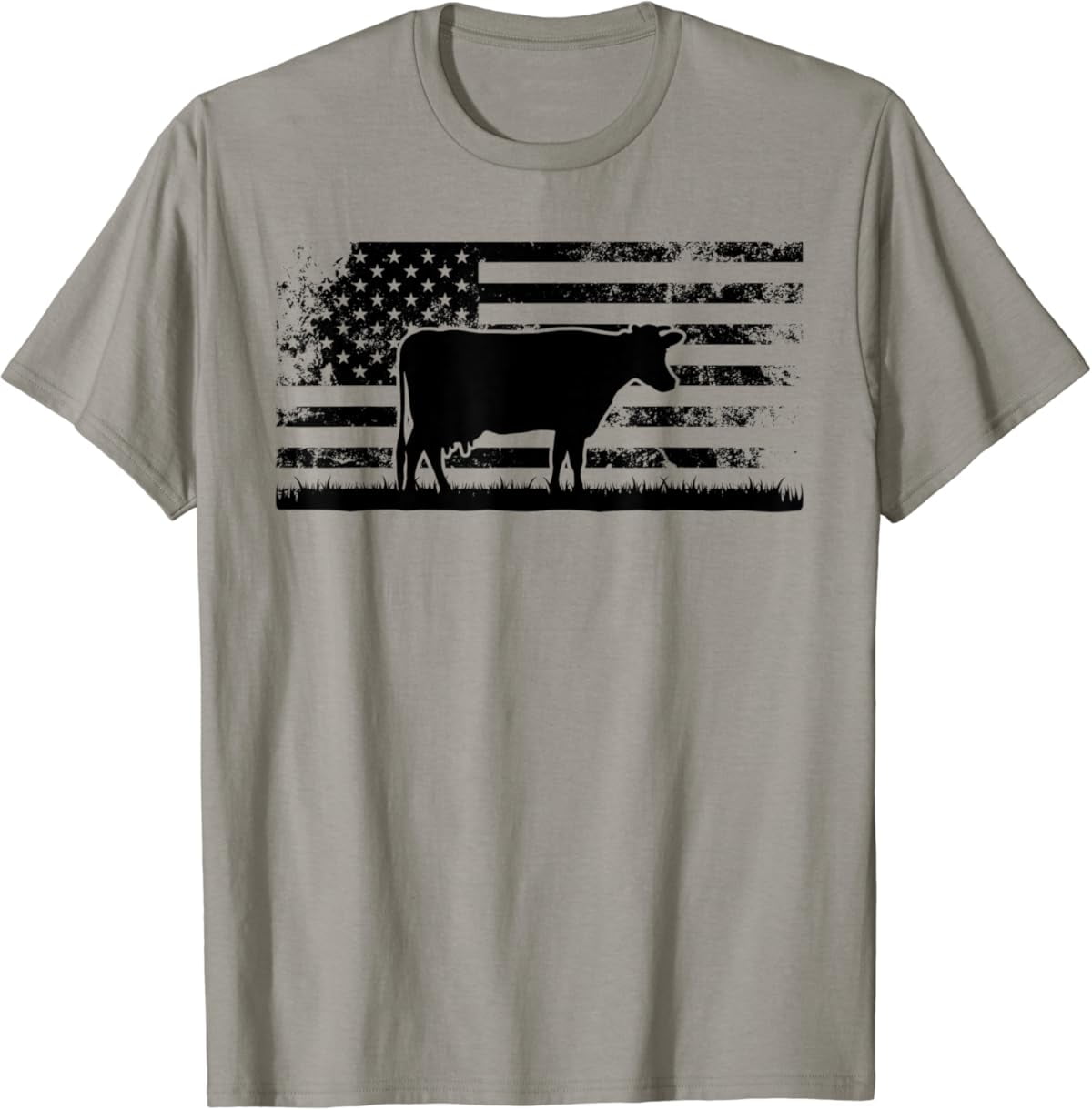 Tiny Nest American Flag - Holstein Cow Rancher For Cattle Farmer T-Shirt, Gift For Friend ...