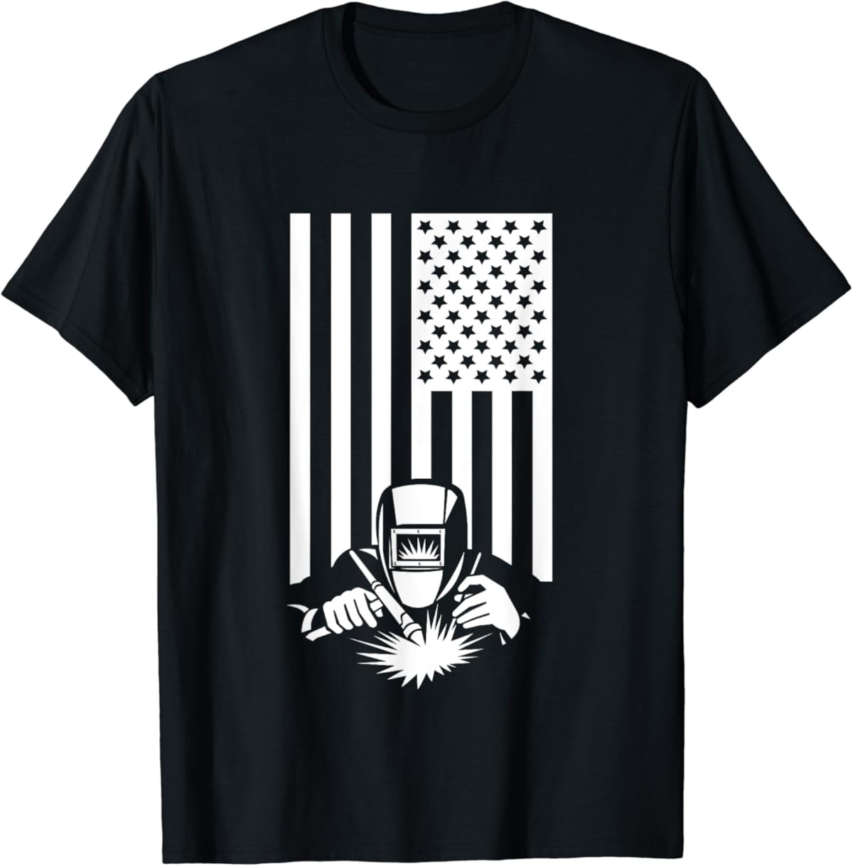 Tiny Nest American Flag Welder Welding T-Shirt, Gift For Friend ...