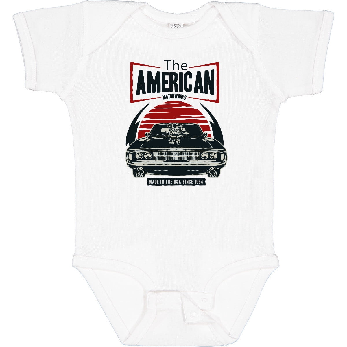 Tiny Nest American Muscle Car Baby Bodysuit Vintage Classic Automobile ...