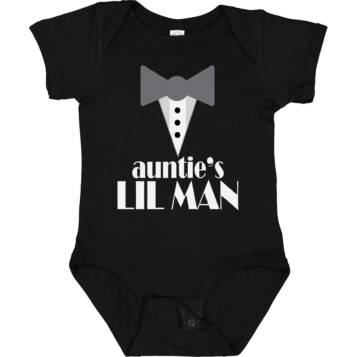 Tiny Nest Auntie Lil Man Tuxedo Front Baby Bodysuit Aunt From Aunty ...