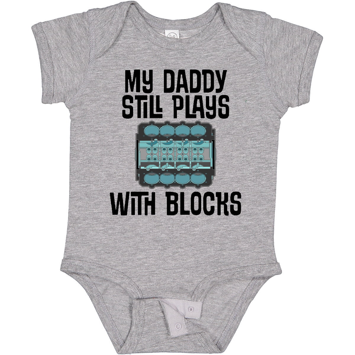 Tiny Nest Auto Mechanic Daddy Still Plays With Blocks Baby Bodysuit ...
