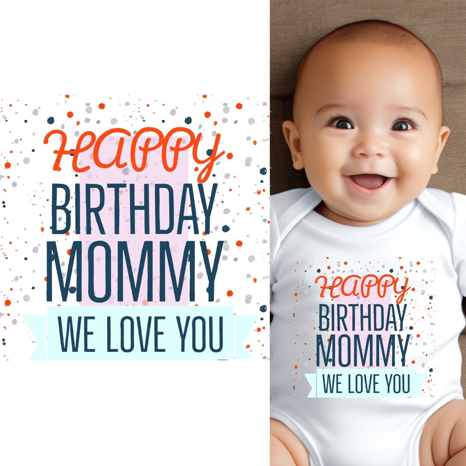 Tiny Nest Baby Bodysuit - Happy Birthday Mommy We Love You Baby Clothes ...