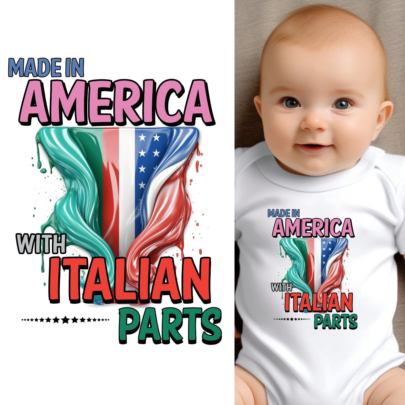 Tiny Nest Baby Bodysuit - Made In America With Italian Parts Baby ...