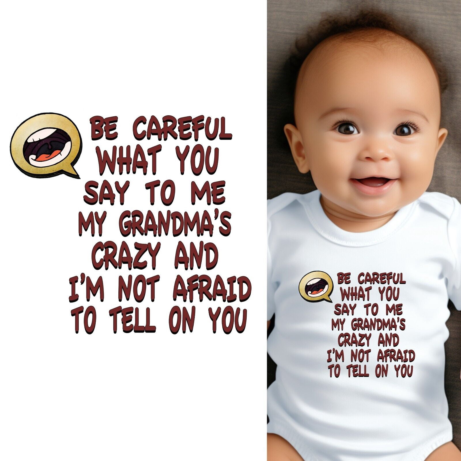 Tiny Nest Baby Bodysuit - My Grandma'S Crazy Baby Clothes For Infant ...