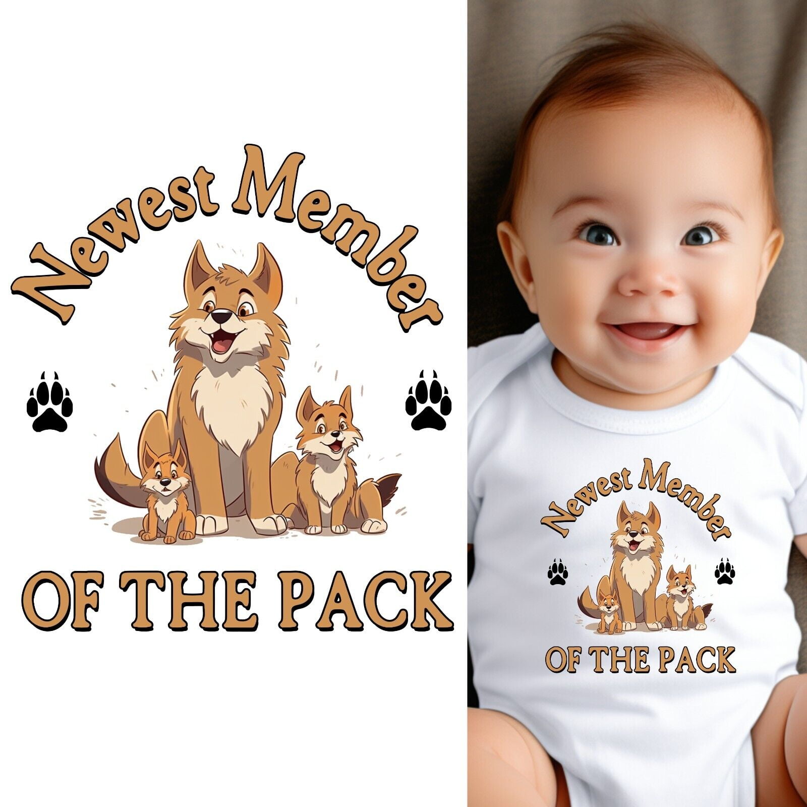 Tiny Nest Baby Bodysuit - The Newest Member Of The Pack Baby Clothes ...