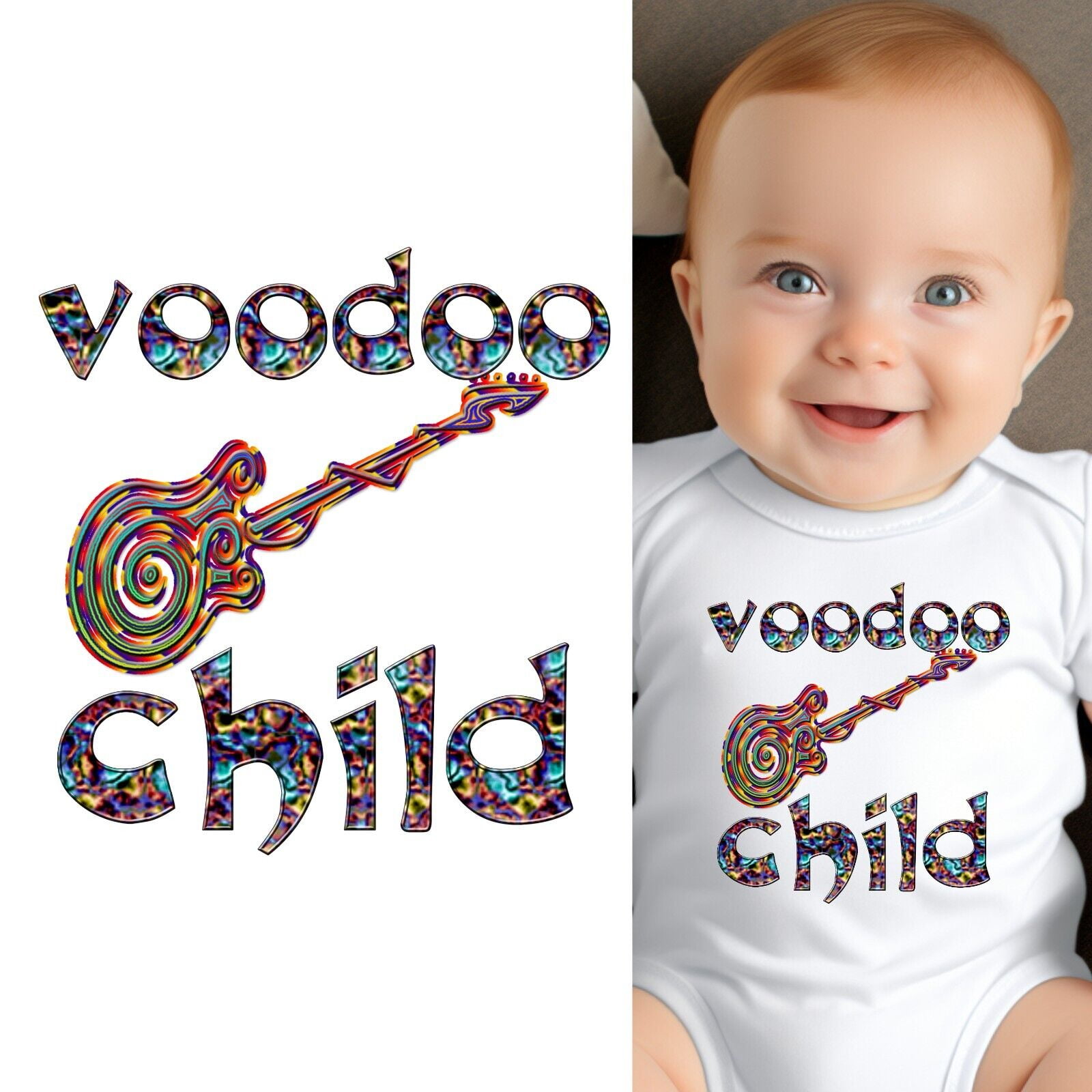 Tiny Nest Baby Bodysuit - Voodoo Child Jimi Hendrix Baby Clothes For ...