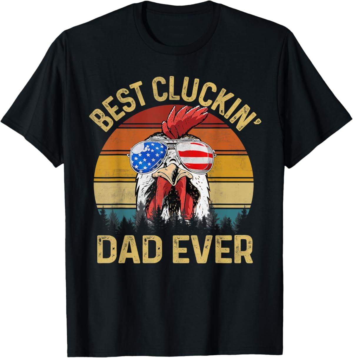 Tiny Nest Best Cluckin Dad Ever Chicken Daddy Dad Fathers Day Farmer T ...