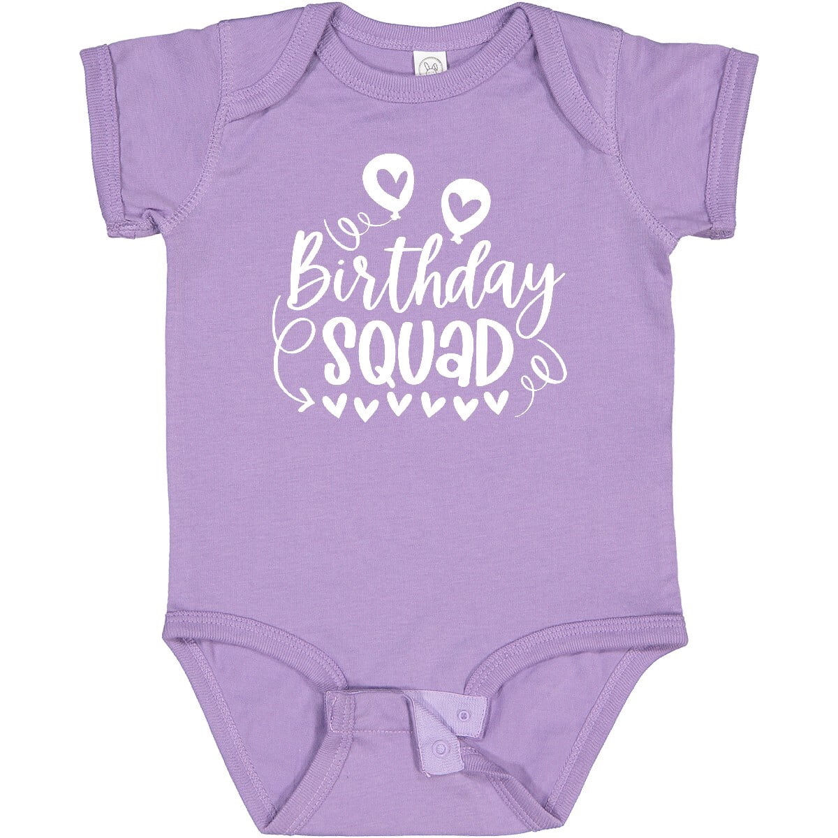 Tiny Nest Birthday Squad Cute Balloons And Hearts Baby Bodysuit ...