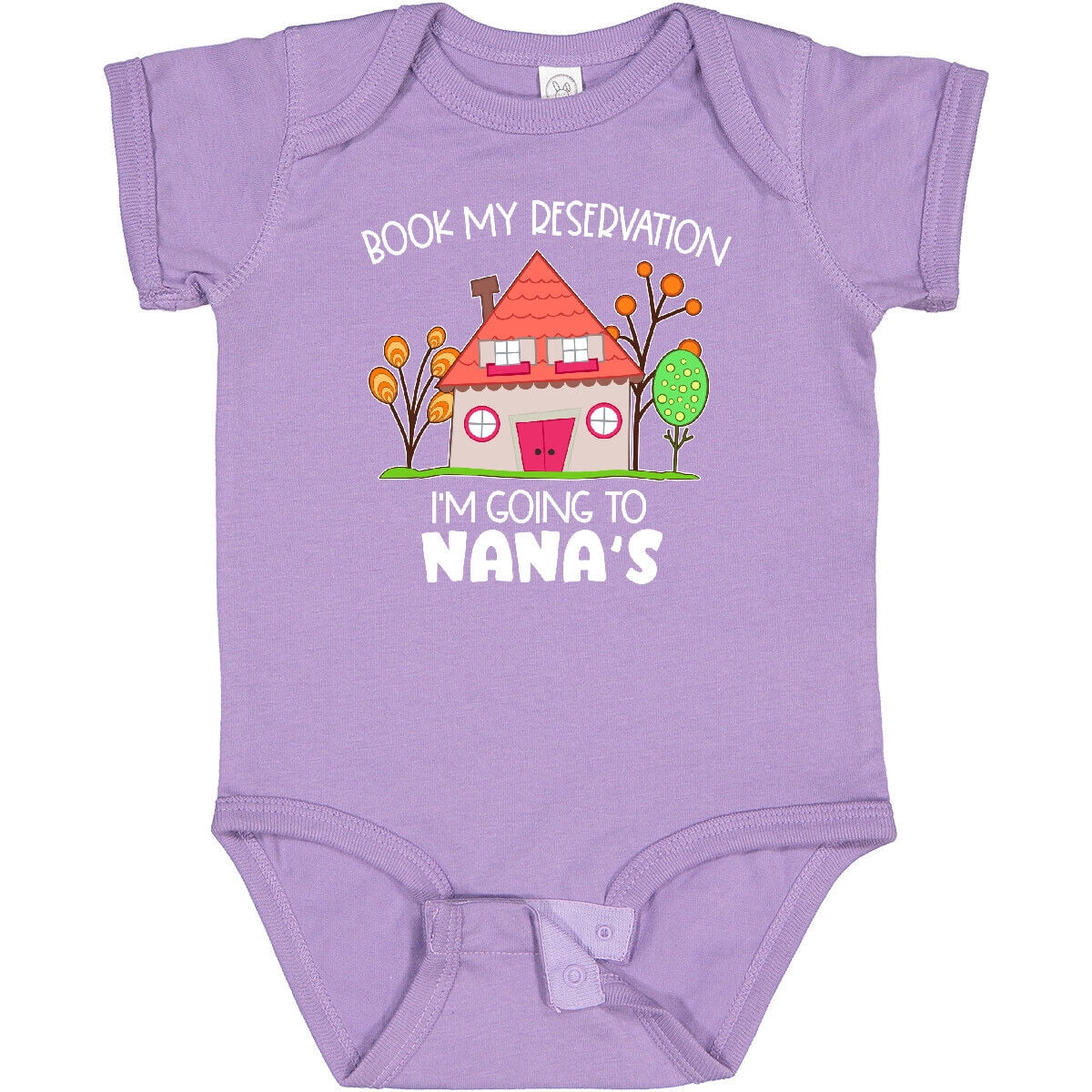 Tiny Nest Book My Reservation! I'M Going To Nana'S- House Baby Bodysuit ...