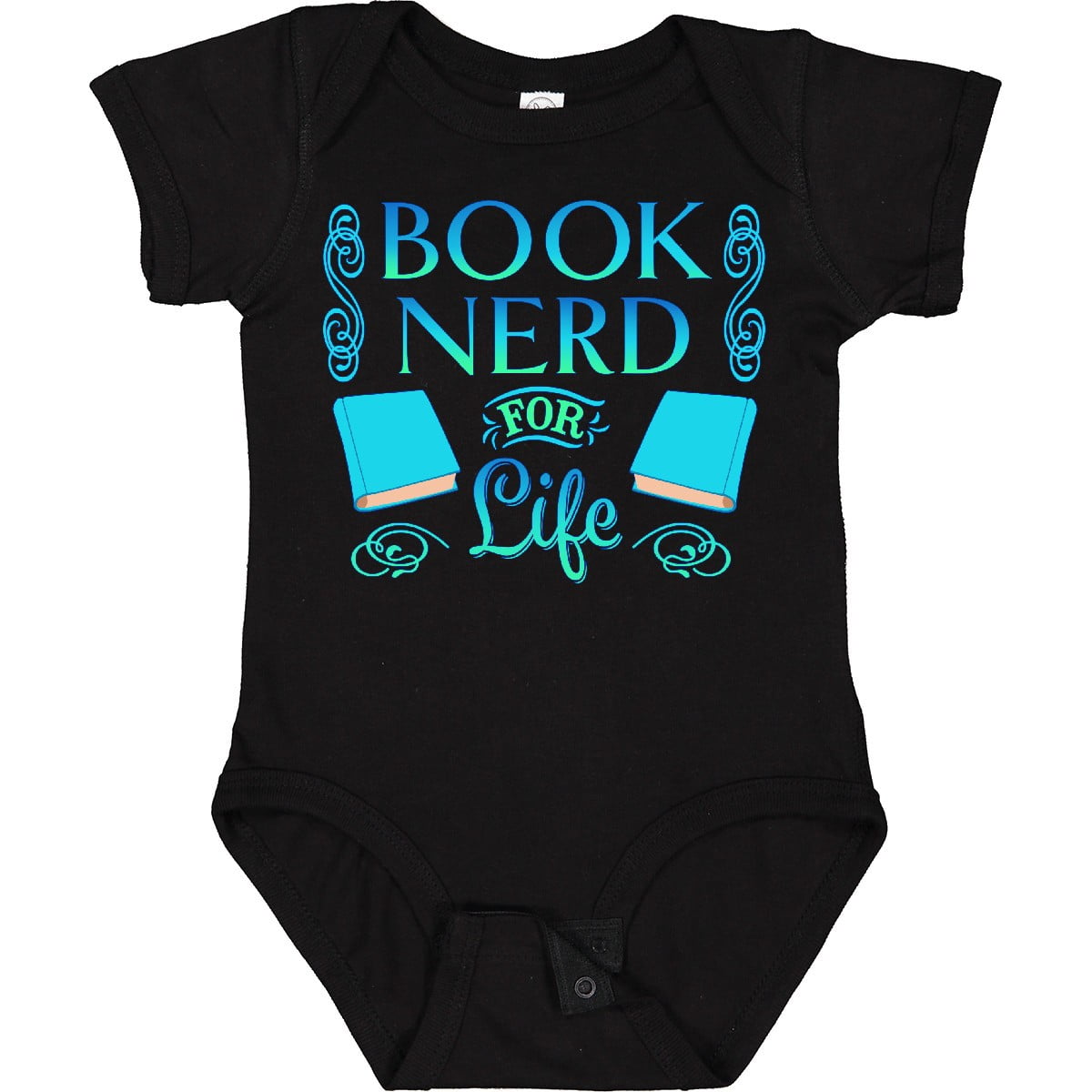 Tiny Nest Book Nerd For Life Baby Bodysuit Lovers Books Reading History ...