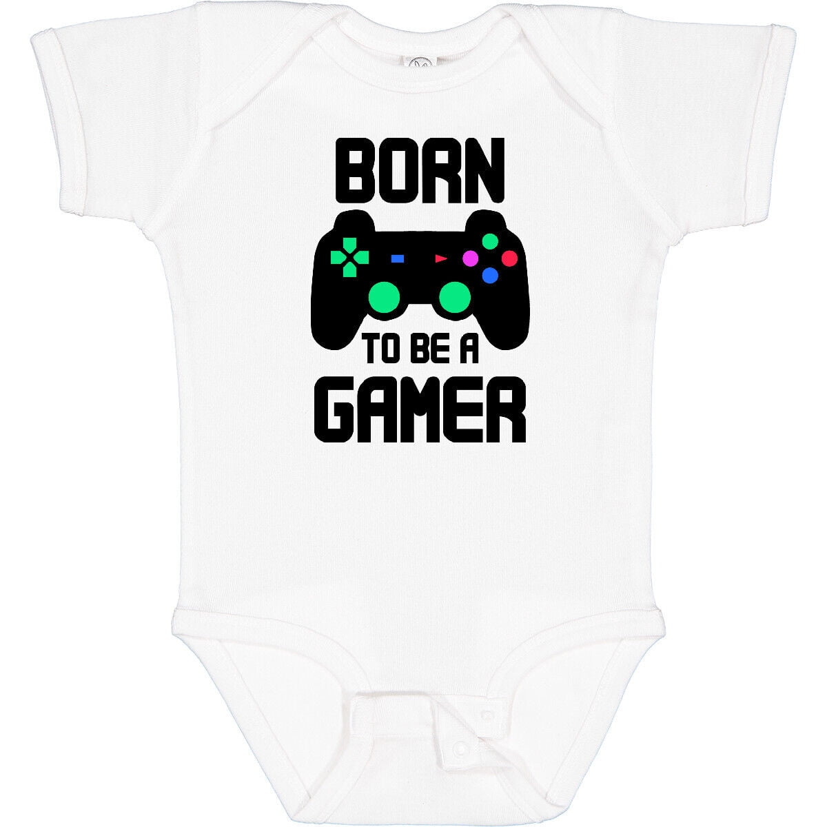 Tiny Nest Born To Be A Gamer With Controller Baby Bodysuit Pop Culture ...