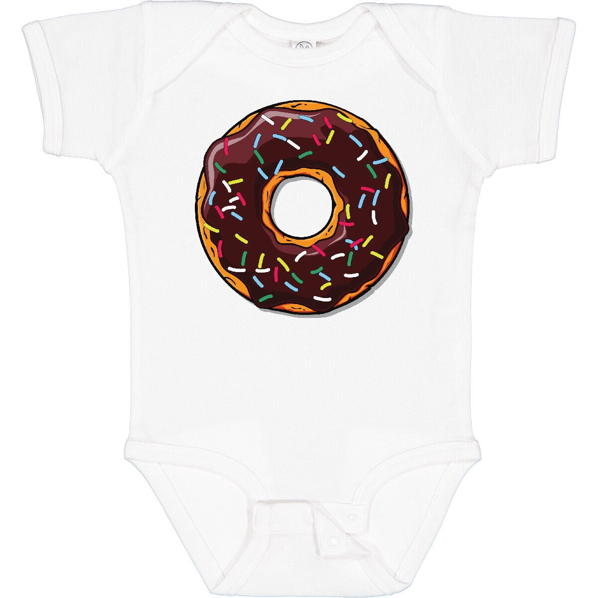 Tiny Nest Chololate Donut With Sprinkles Baby Bodysuit Doughnut Brown ...