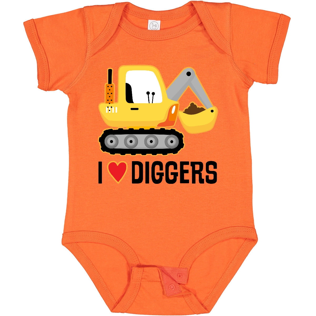 Tiny Nest Construction Truck I Love Diggers Baby Bodysuit Digger Boys ...