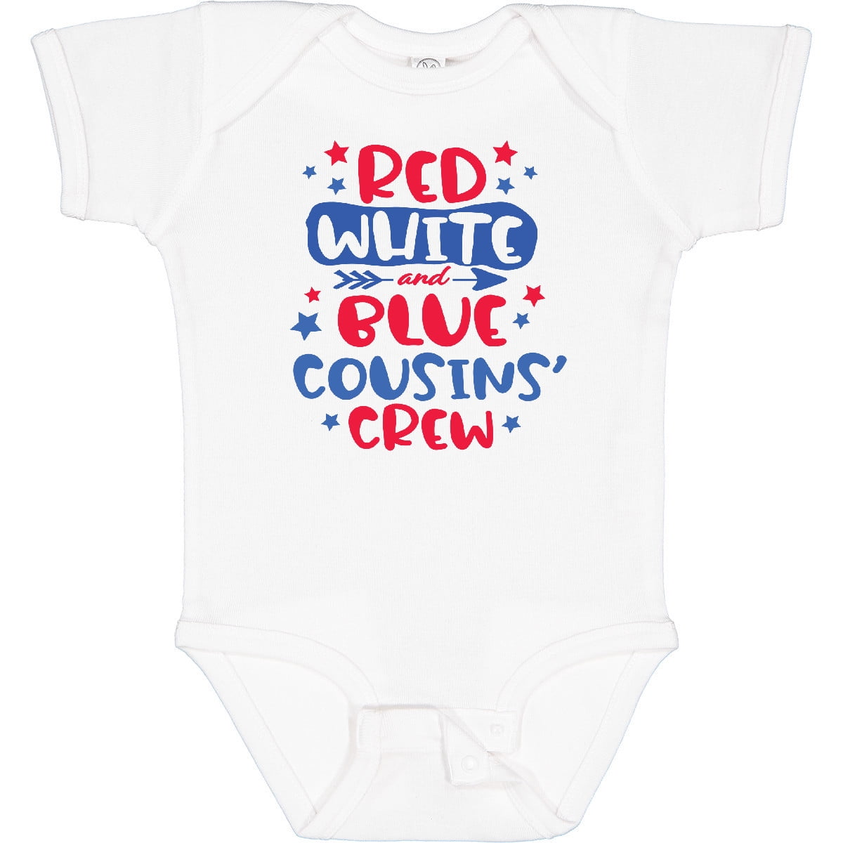 Tiny Nest Cousins Crew Red White And Blue 4Th Of July Baby Bodysuit ...