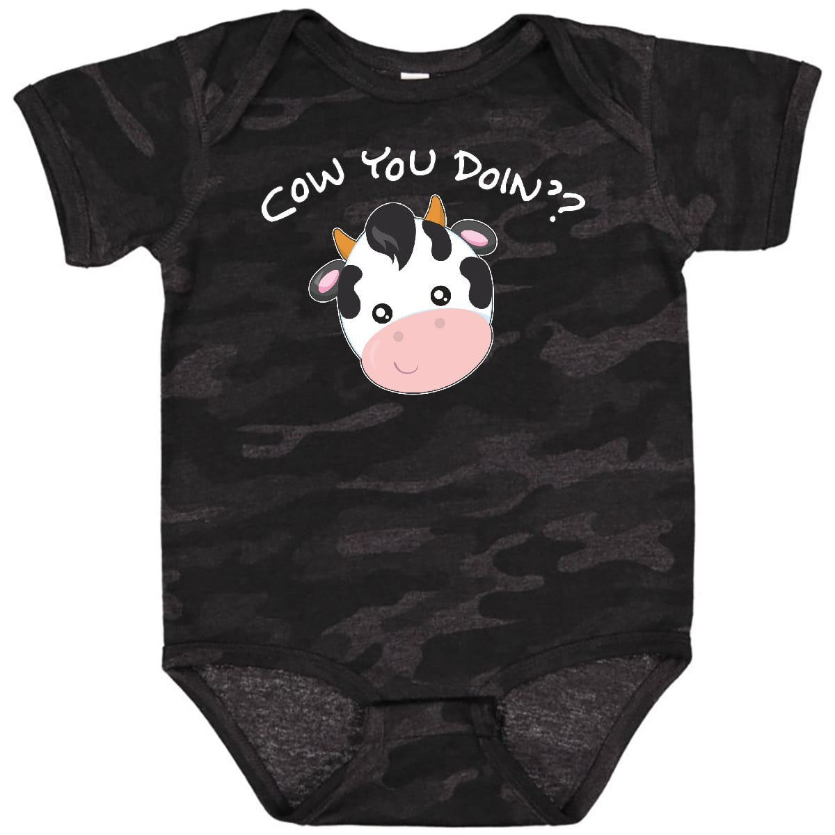 Tiny Nest Cow You Doin'?- Cute Cow Baby Bodysuit Farm Animals Animal ...