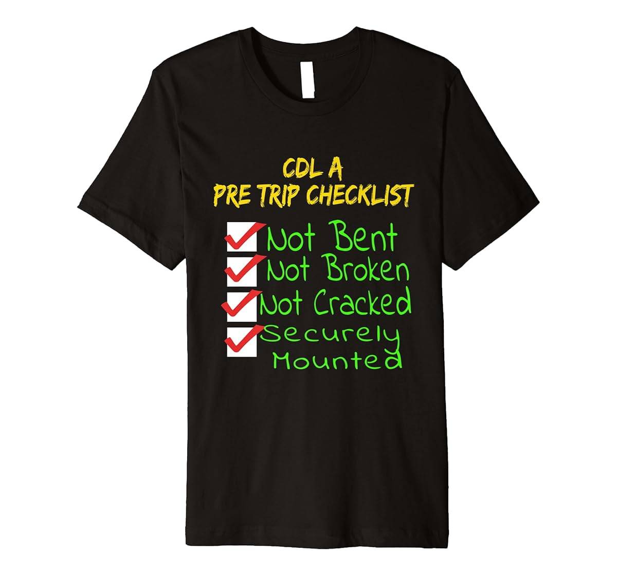 Tiny Nest Cozy Cdl A Truck Driver Pretrip Checklist Tshirt, Gift For ...