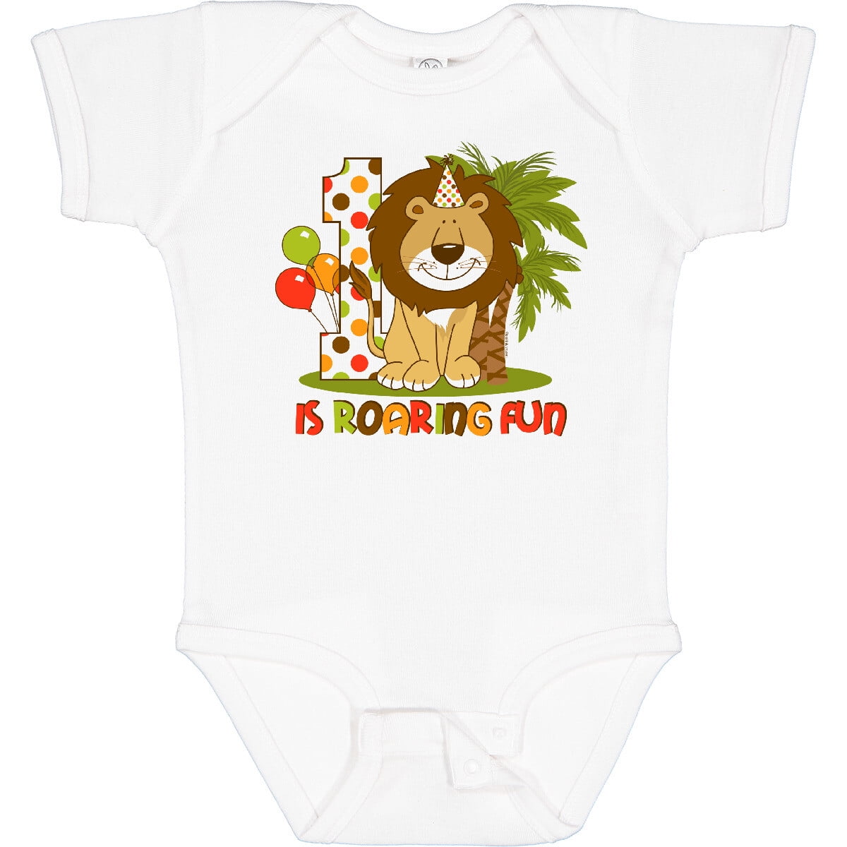 Tiny Nest Cute Lion 1St Birthday Baby Bodysuit Roaring Fun One-Piece ...