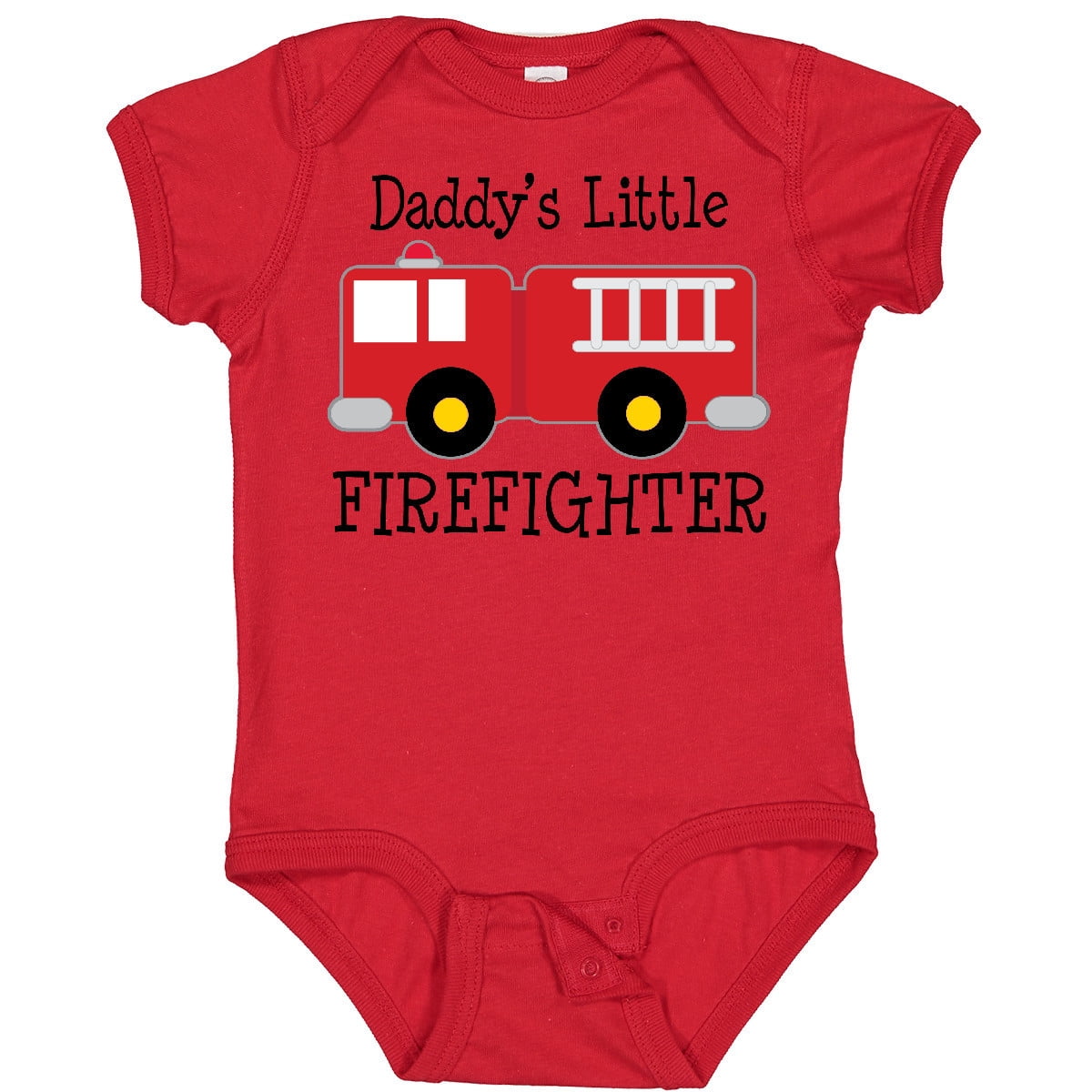 Tiny Nest Daddy'S Little Firefighter Baby Bodysuit Fireman Future Fire ...