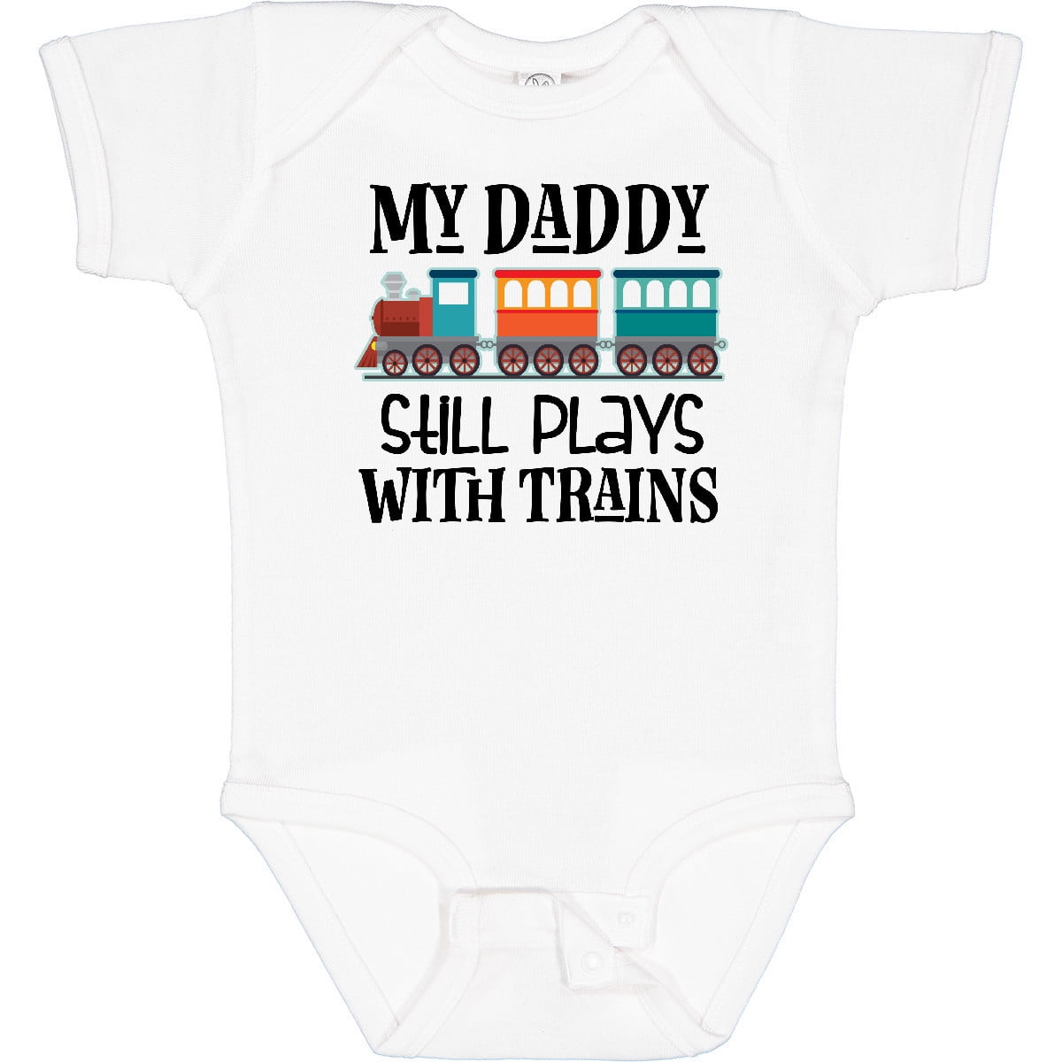 Tiny Nest Daddy Still Plays With Trains Baby Bodysuit Railroad Dad Kids ...