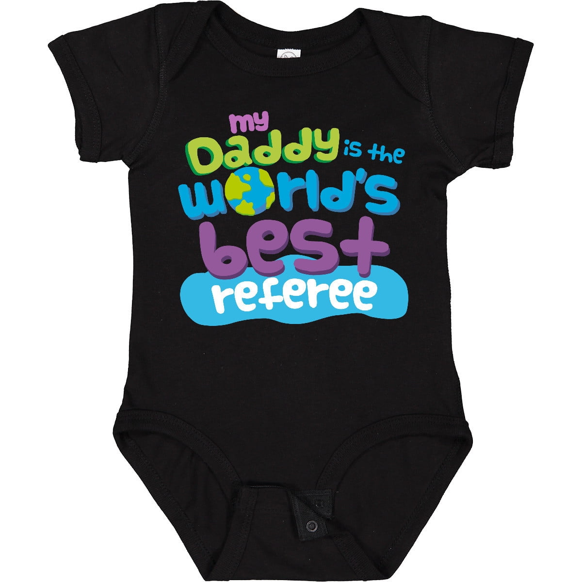 Tiny Nest Daddy Worlds Best Referee Baby Bodysuit Fathers Day Childs ...