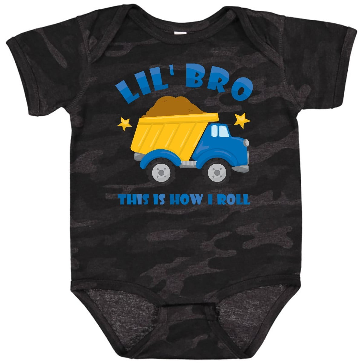 Tiny Nest Dump Truck Little Bro Baby Bodysuit Brother Big Construction ...