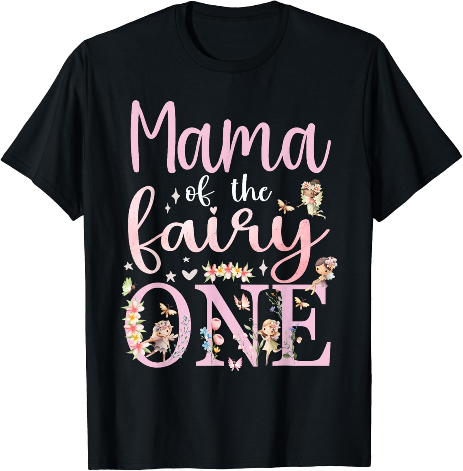 Tiny Nest Fairy Birthday Family Magical Floral Fairy Tee Co - Walmart.com
