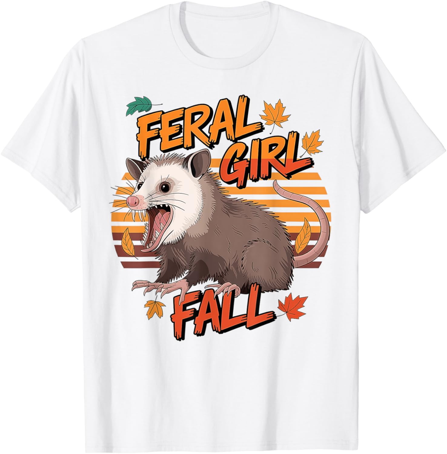 Tiny Nest Feral Girl Fall Opossum Feral Girl Fall T-Shirt - Walmart.com