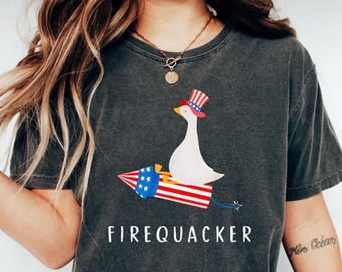 Tiny Nest Firequacker Shirt, Goose 4Th Of July Shirt, Patriotic ...