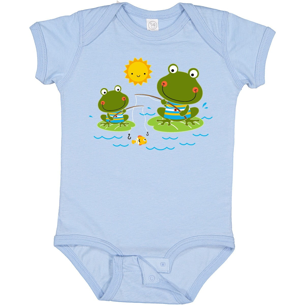 Tiny Nest Fishing Frogs Cute Fisherman Infant Creeper Fish Frog Childs ...