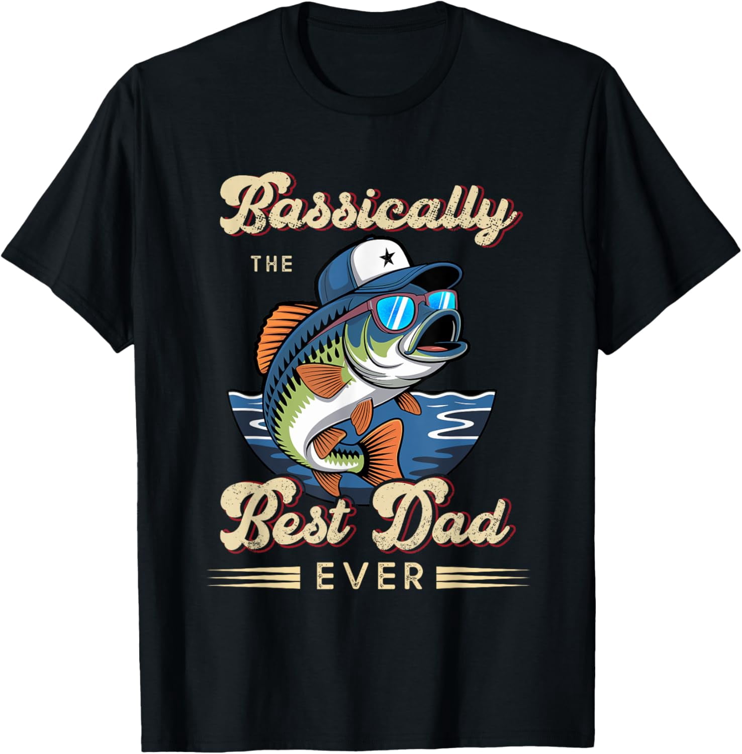 Tiny Nest Funny Fisherman best Dad ever bass fishing Fathers Day Quote ...