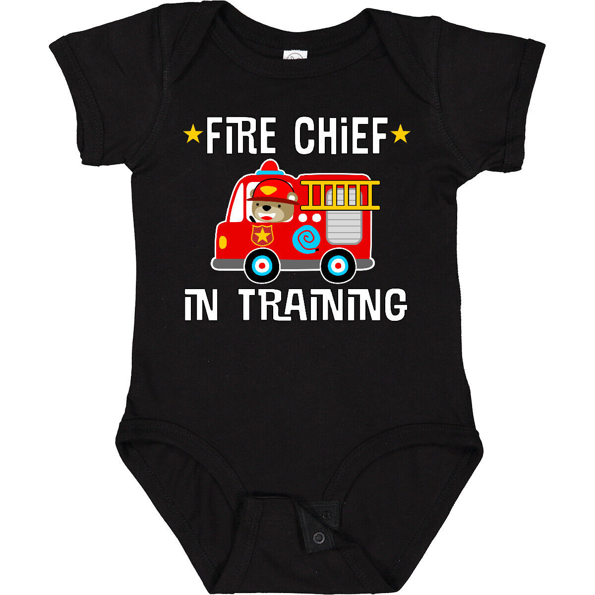 Tiny Nest Future Fire Chief In Training Baby Bodysuit Firefighter ...