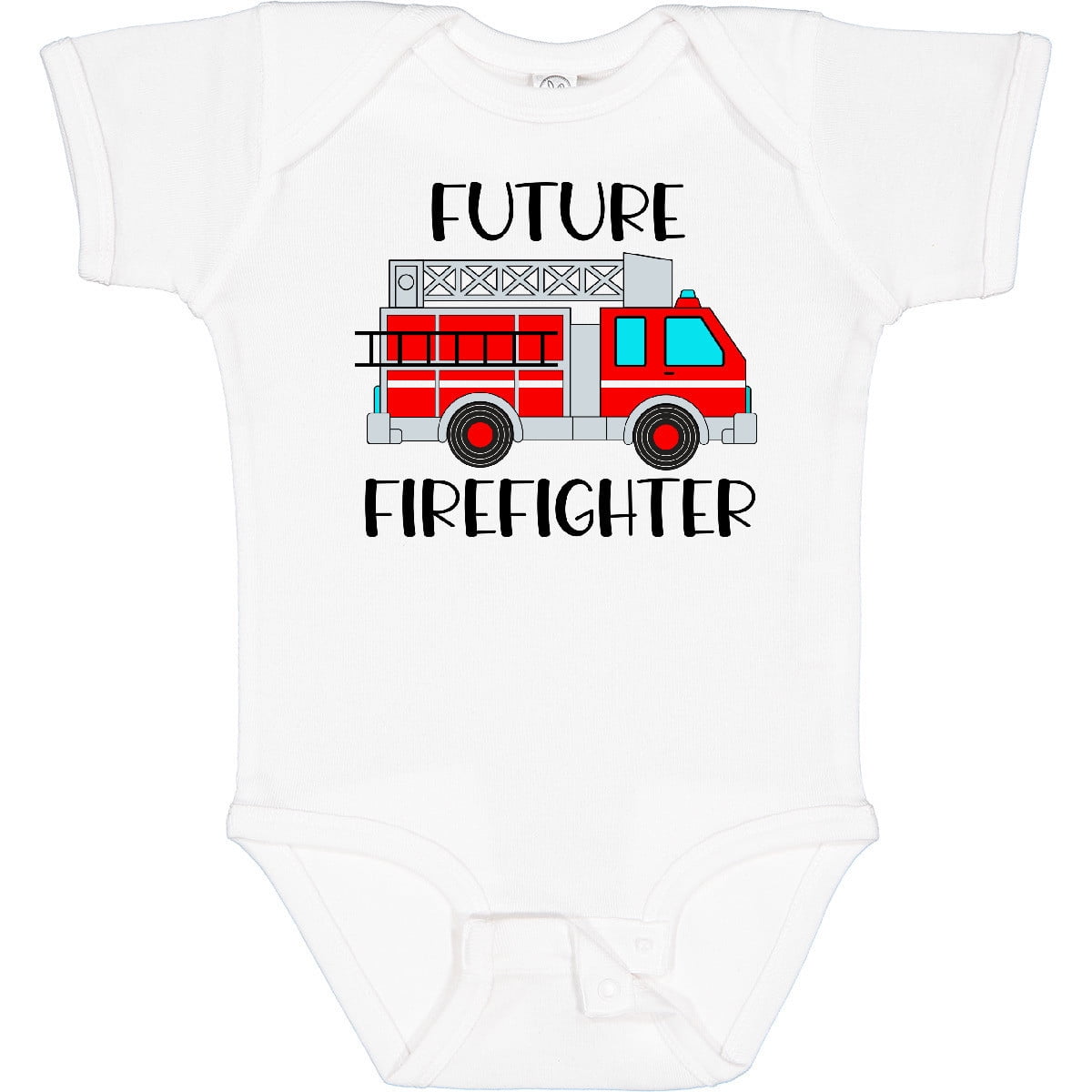 Tiny Nest Future Firefighter Red Fire Truck Engine Baby Bodysuit ...