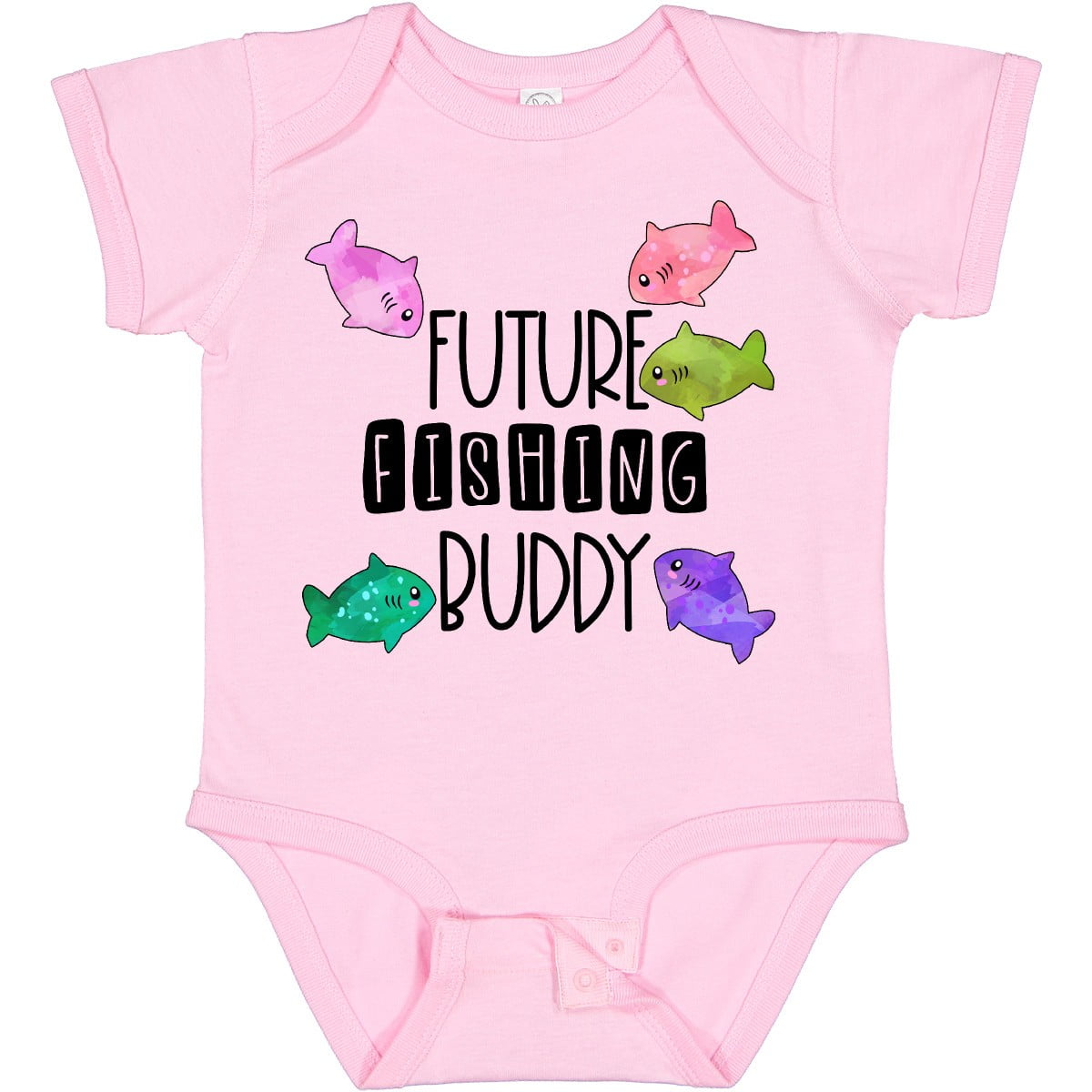 Tiny Nest Future Fishing Buddy With Colorful Fish Baby Bodysuit Kids ...