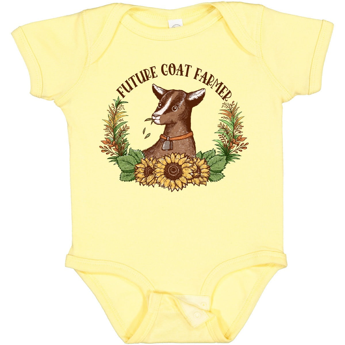 Tiny Nest Future Goat Farmer Baby Bodysuit Little Goats Lover Herder ...
