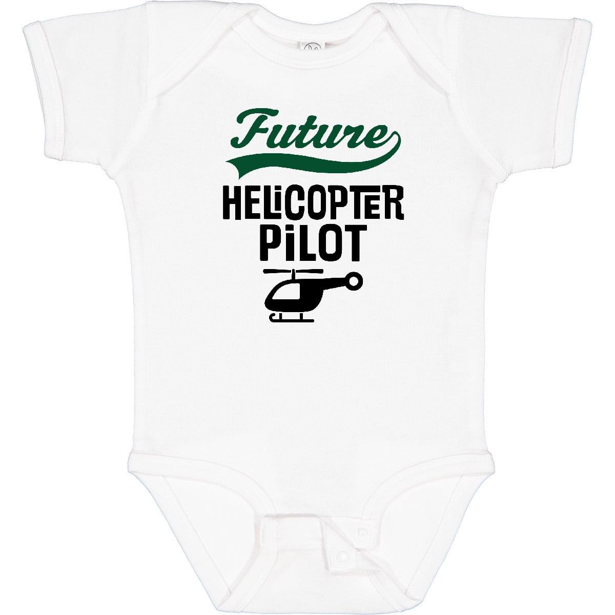 Tiny Nest Future Helicopter Pilot Baby Bodysuit Kids Boys Girls One ...