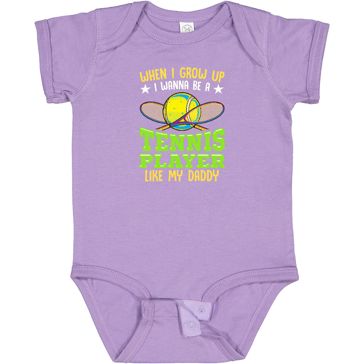 Tiny Nest Future Tennis Player Like Daddy Baby Bodysuit Sports Racket ...