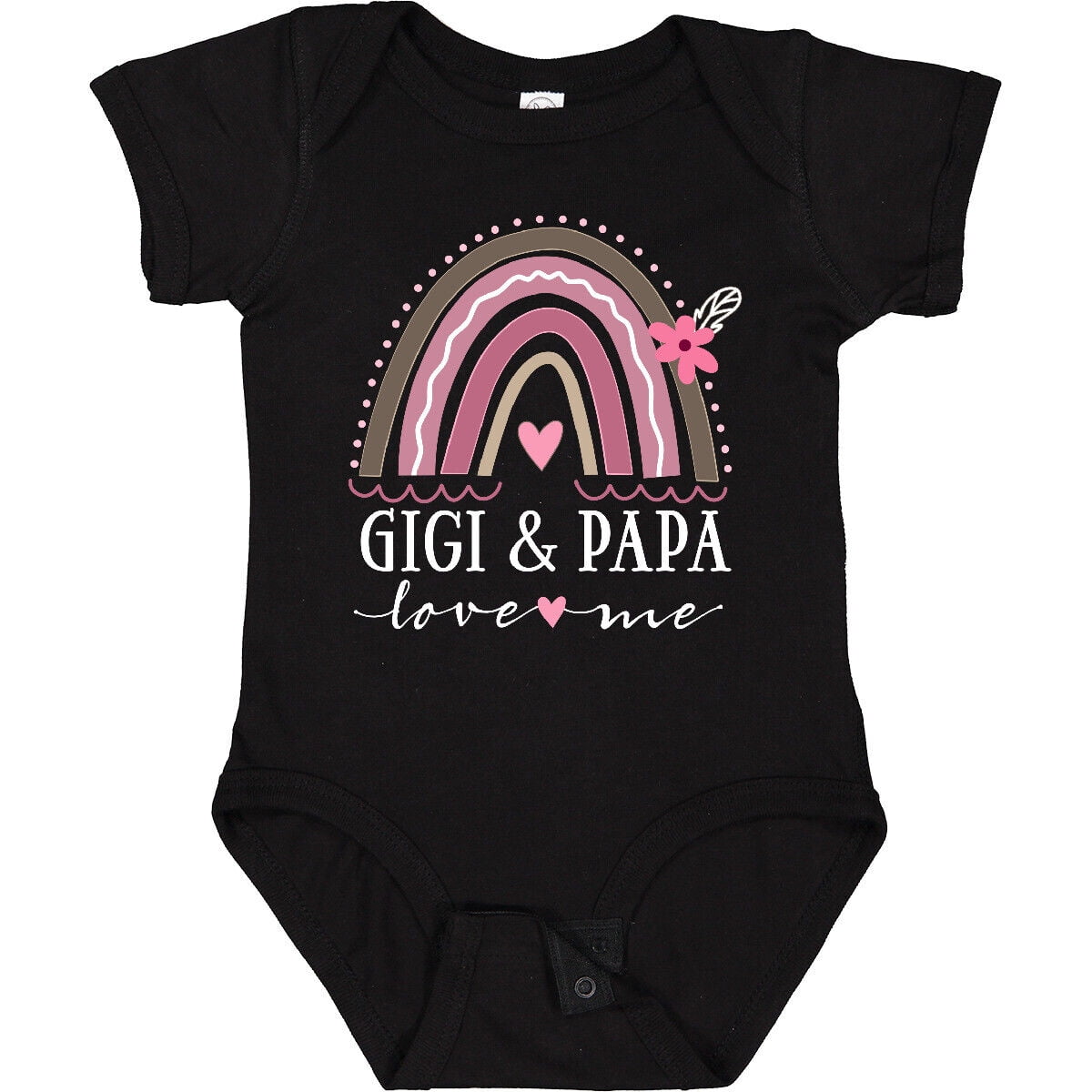 Tiny Nest Gigi And Papa Love Me Rainbow Baby Bodysuit Grandchild ...
