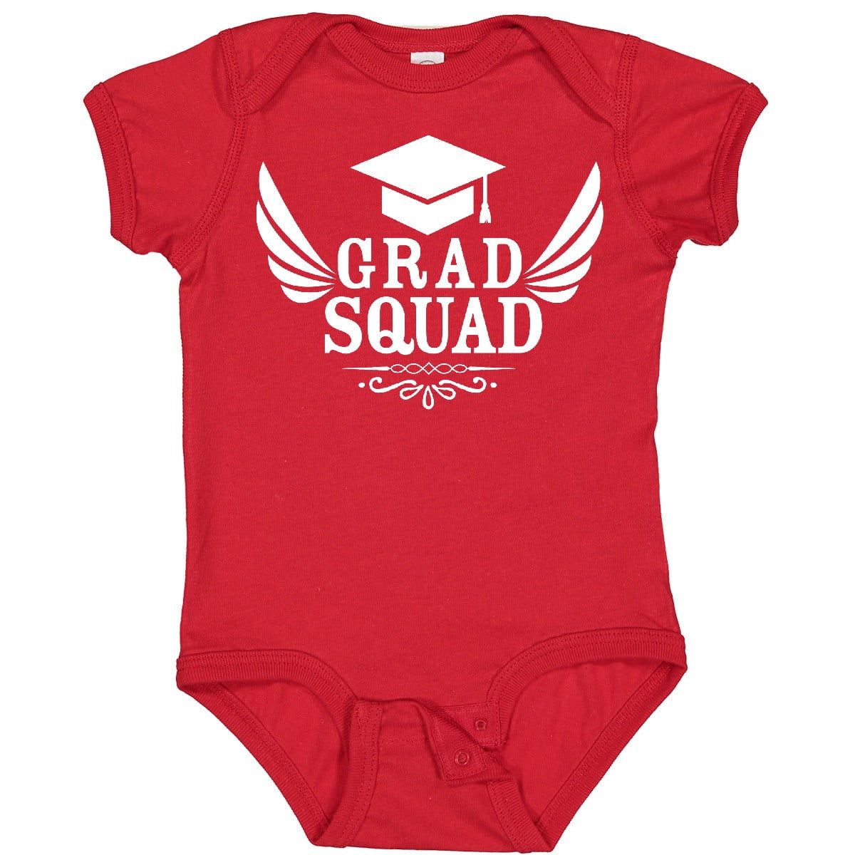 Tiny Nest Grad Squad With Graduation Cap And Wings Baby Bodysuit School ...