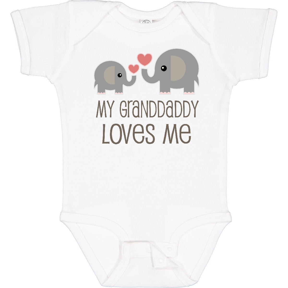 Tiny Nest Grandaddy Loves Me Elephant Baby Bodysuit From Grandkids ...