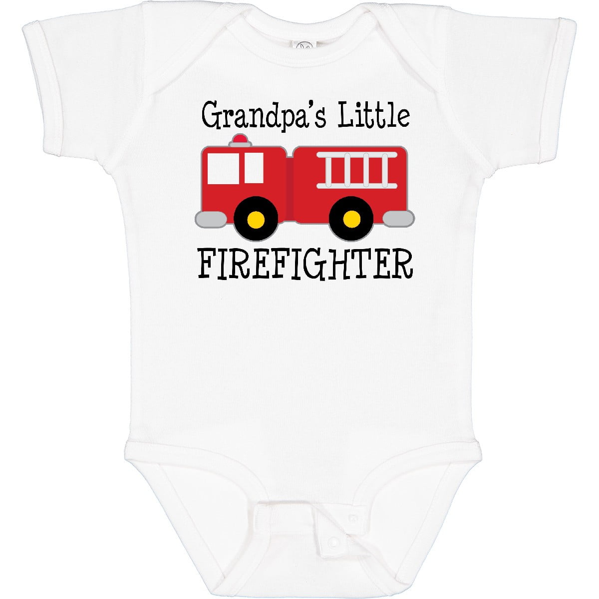 Tiny Nest Grandpa'S Little Firefighter Baby Bodysuit Grandpa Fire Truck ...