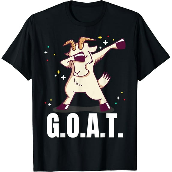 Tiny Nest Greatest Of All Time G.O.A.T. Goat Dab Dancing Design T-Shirt ...