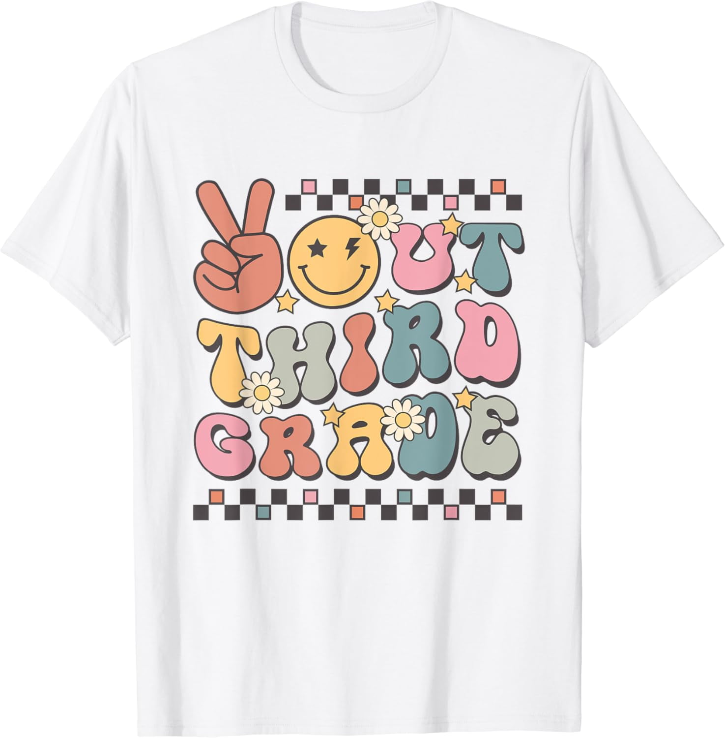 Tiny Nest Groovy Last Day Of School 3rd Grade Peace Out Third Grade T ...