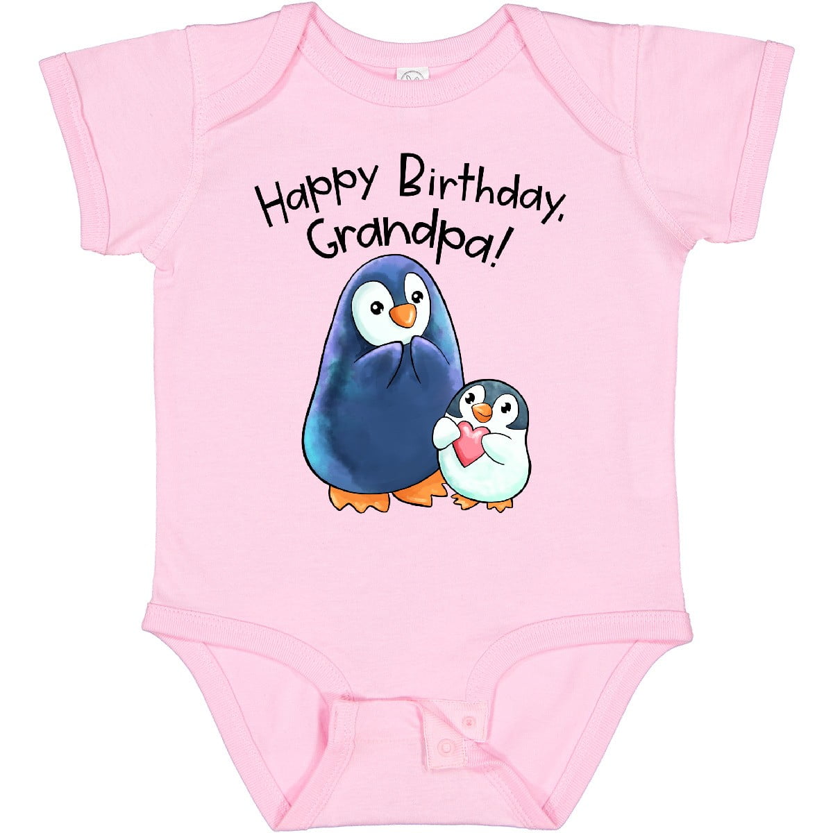 Tiny Nest Happy Birthday, Grandpa!- Cute Penguins Baby Bodysuit ...