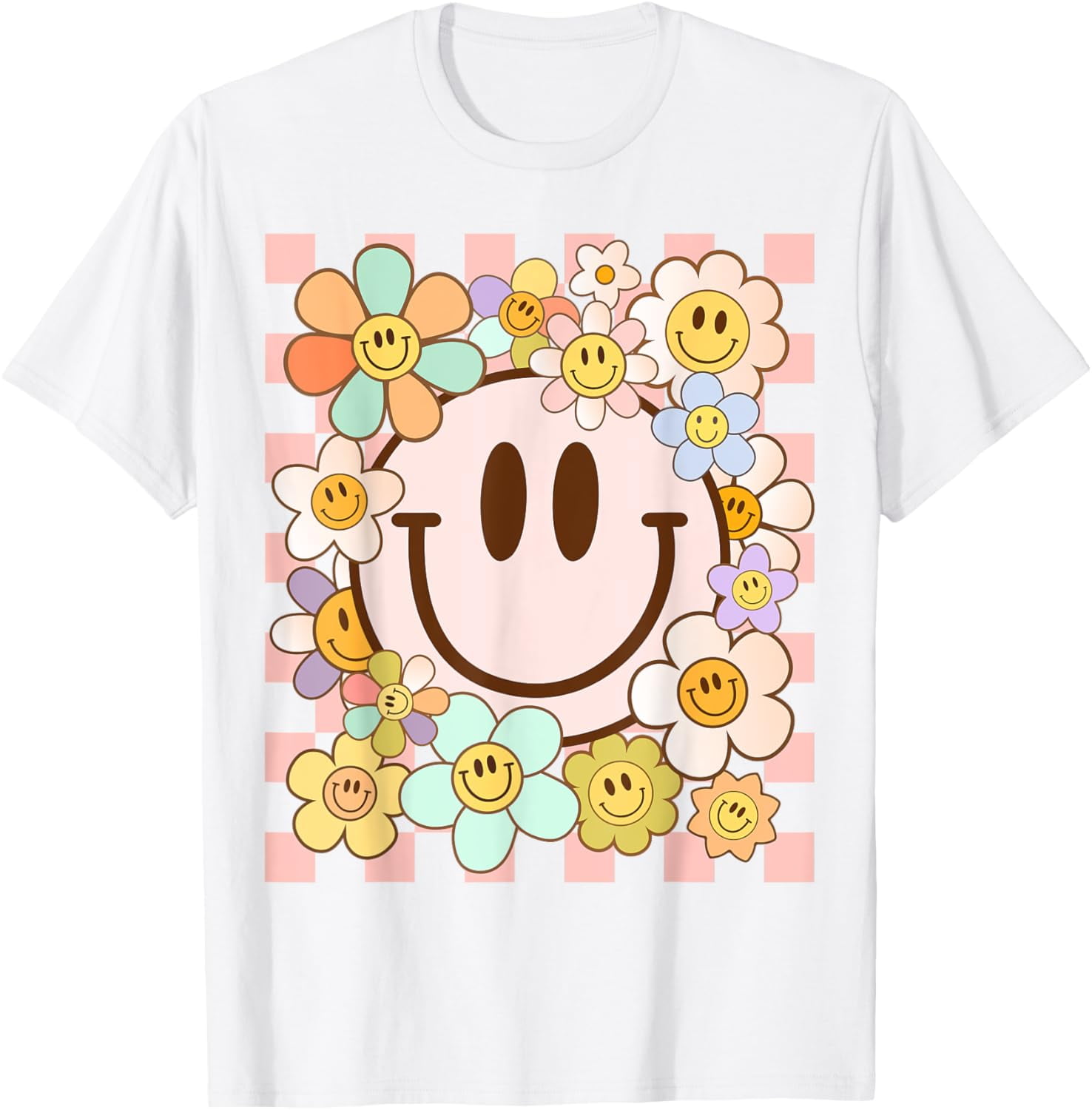 Tiny Nest Happy Face Daisy Flower Shirt Preppy Aesthetic Smile Face T ...