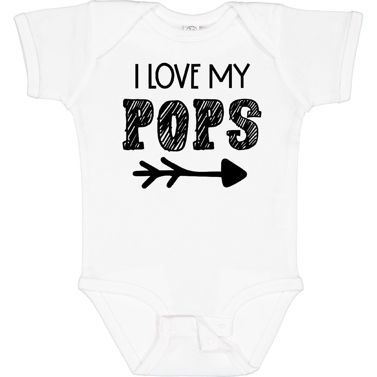 Tiny Nest I Love My Pops With Arrow Baby Bodysuit Fathers Day Kids Grandpa Jc, New Born, Baby ...