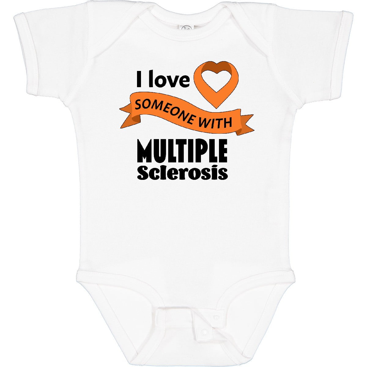 Tiny Nest I Love Someone With Multiple Sclerosis Orange Heart Baby ...