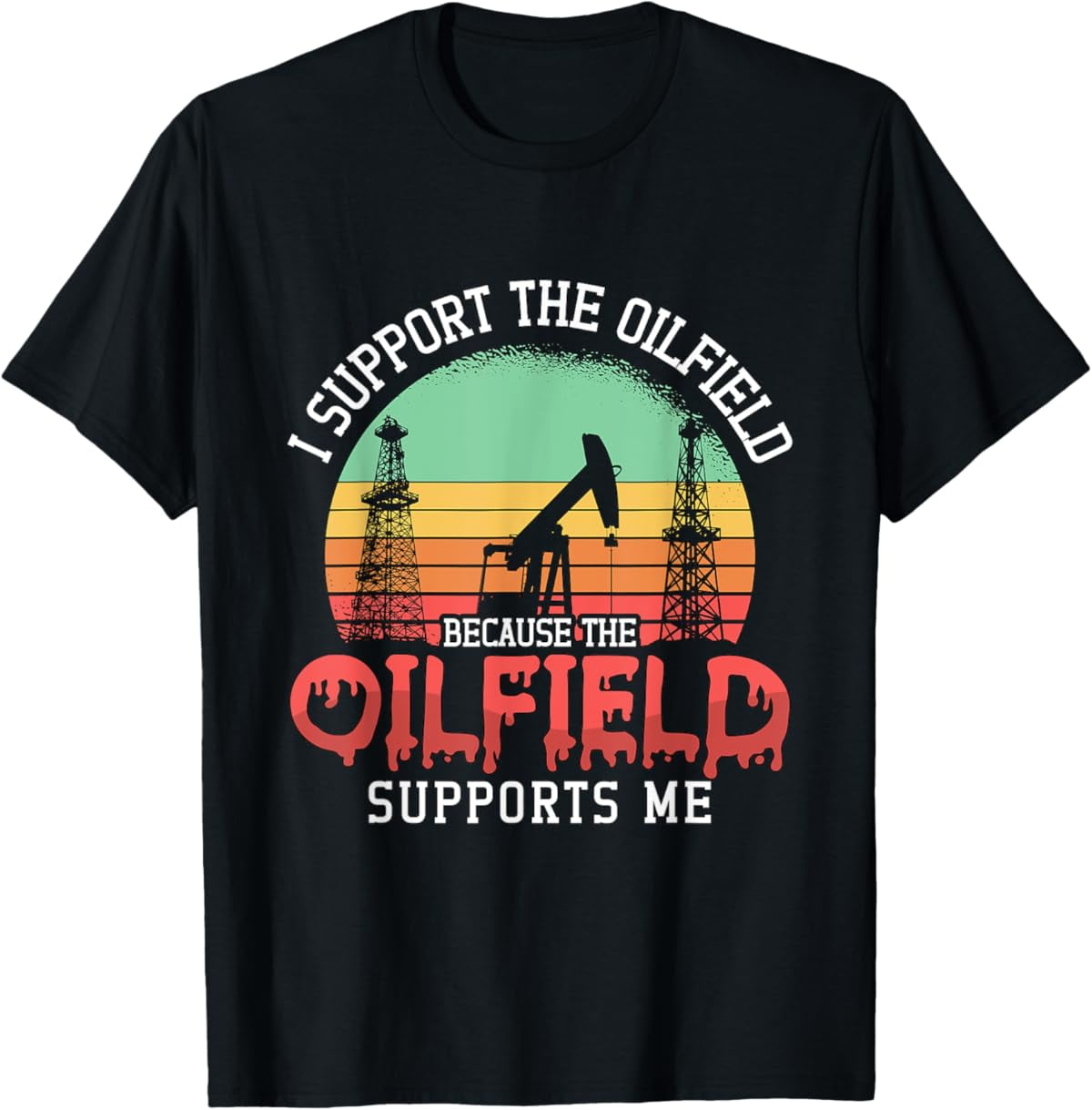 Tiny Nest I Support The Oilfield Oil Rig Worker Workers Retro Oilfield ...