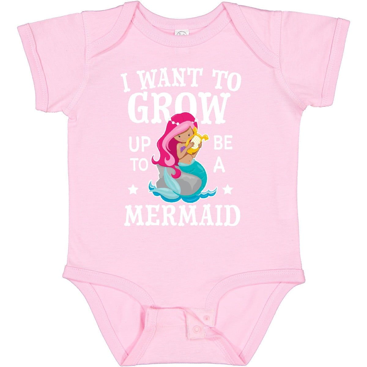 Tiny Nest I Want To Grow Up To Be A Mermaid Baby Bodysuit Children Sea ...