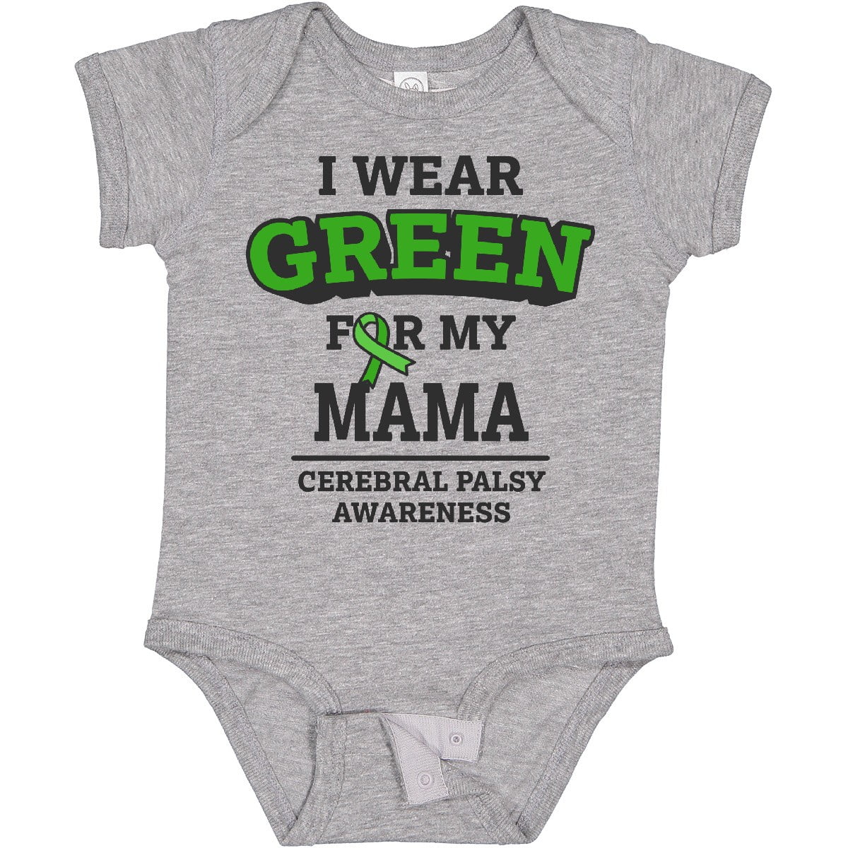 Tiny Nest I Wear Green For My Mama For Cerebral Palsy Baby Bodysuit Mom Cerebal, New Born, Baby ...