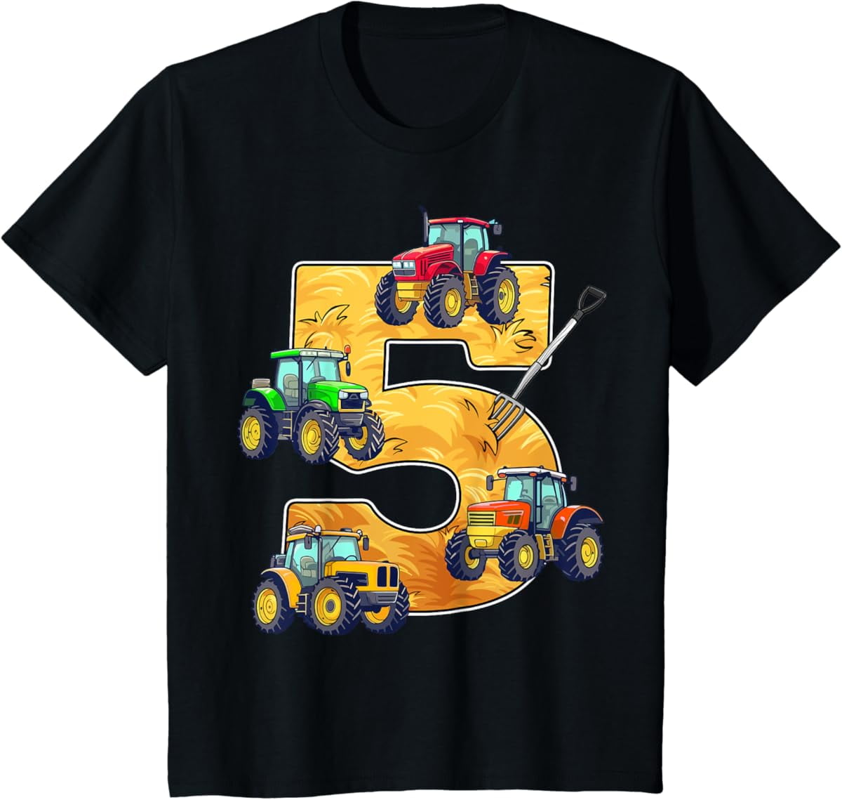 Tiny Nest Kids I'M This Many Tractors Old 5Th Birthday 5 Year Old ...